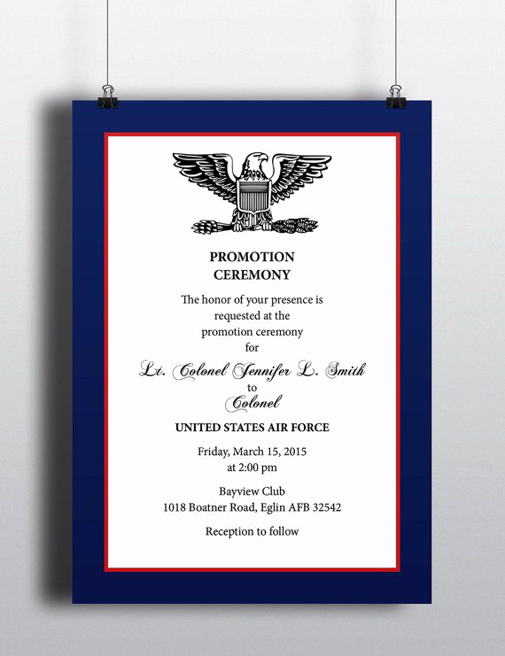 Change Of Command Invitation