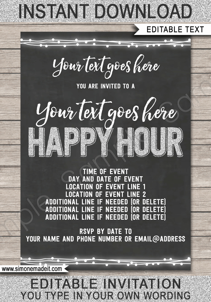 Funny Happy Hour Invitation Wording