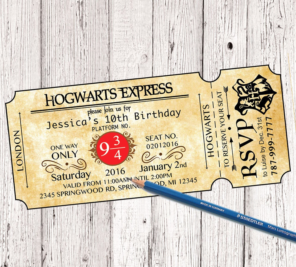 Harry Potter Invitation To Hogwarts Collegio Sanlorenzo Template