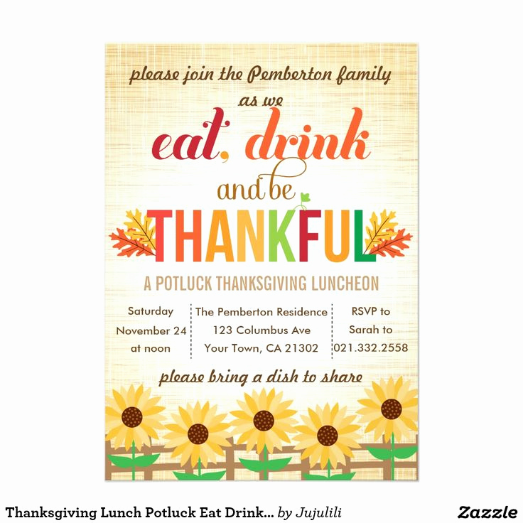 Office Potluck Invitation Wording
