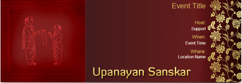 Upanayanam Invitation Card Sample